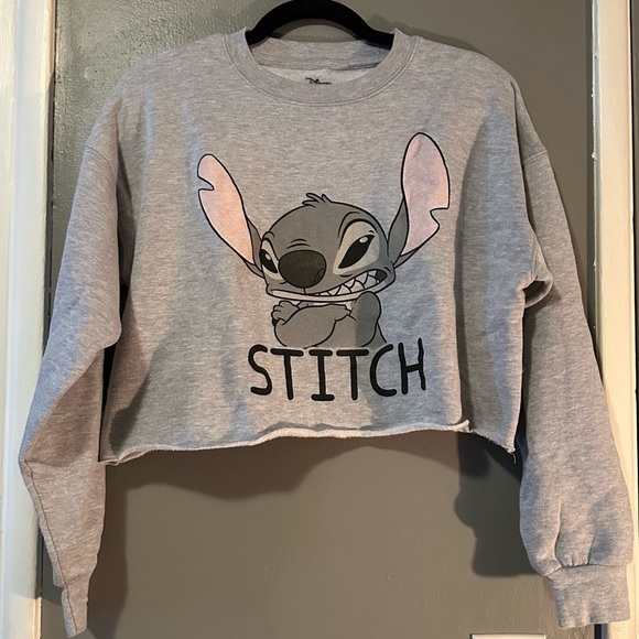 Disney | Sweaters | Disney Stitch Cropped Crewneck | Poshmark